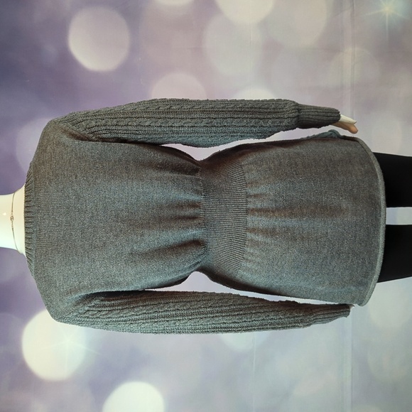 VENUS | Sweaters | Venus Sz M Gray Womens Cable Knit Pullover Tunic ...